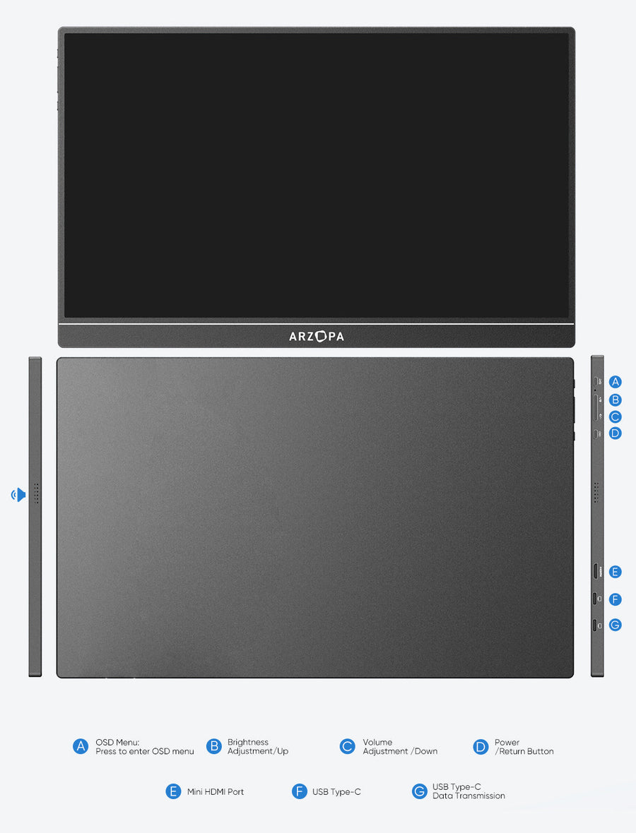 Monitor Portátil – ARZOPA/BR