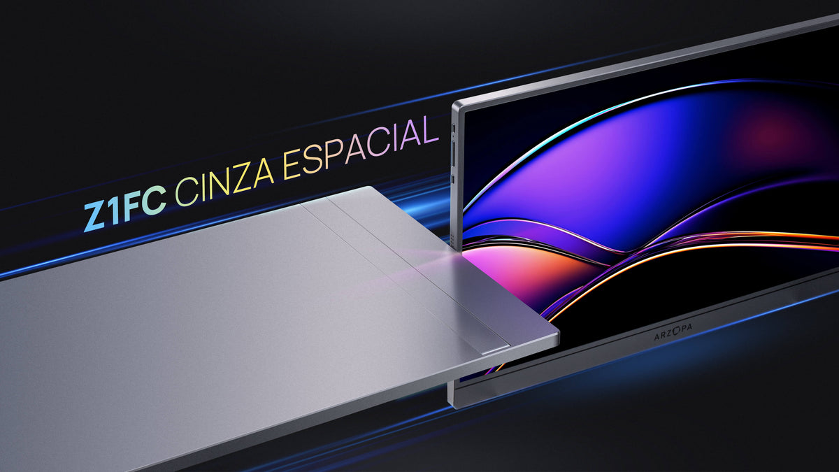 Novo Monitor Portátil Arzopa Z1FC Cinza Espacial 144Hz – 16,1" IPS ...